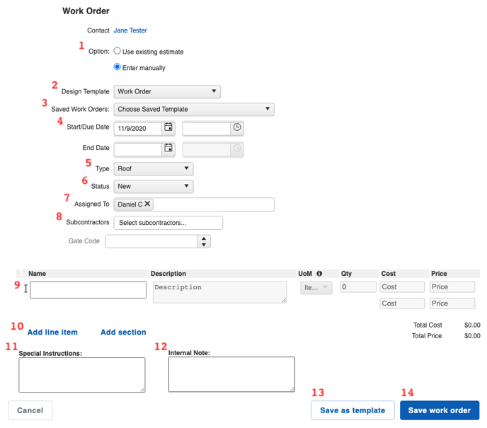 How Do I Create a Work Order?